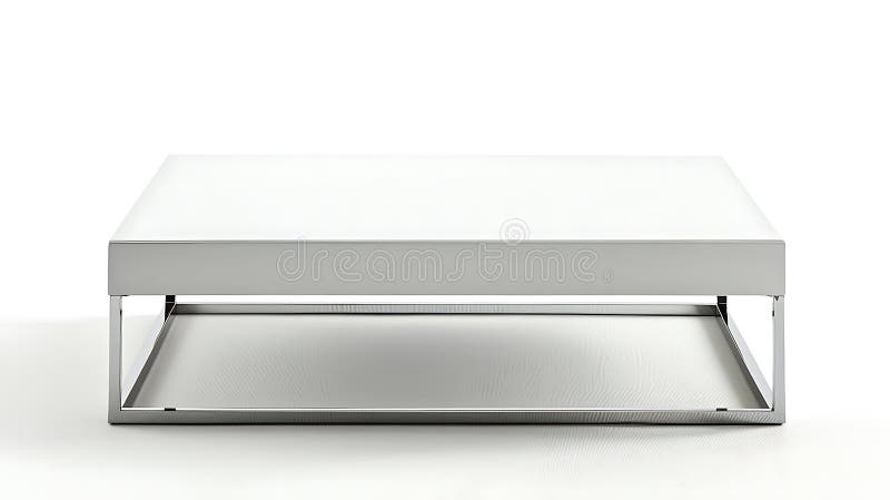 White Coffee Table with a Black Frame Stock Illustration - Illustration ...