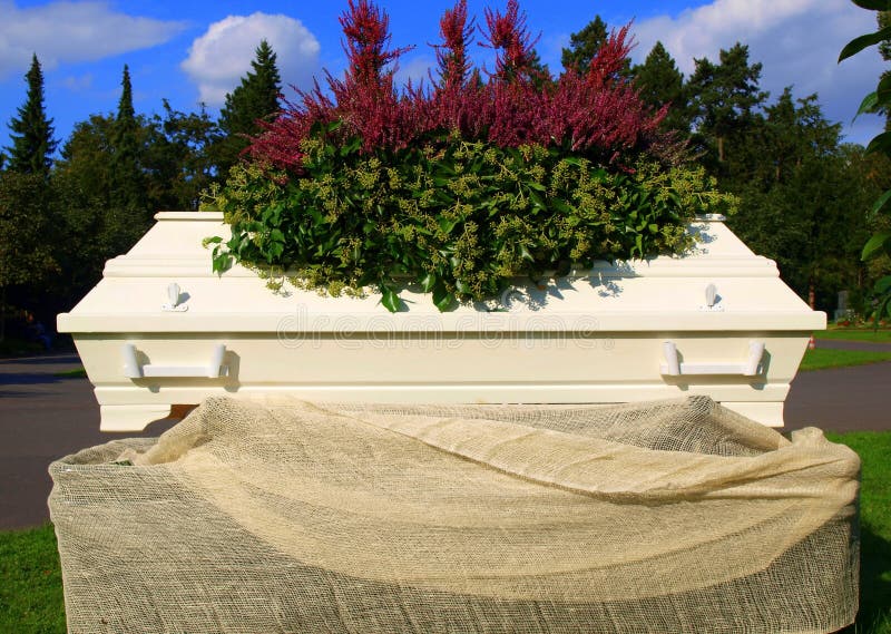 White coffin stock photo. Image of burial, cemetery, grave - 16133568