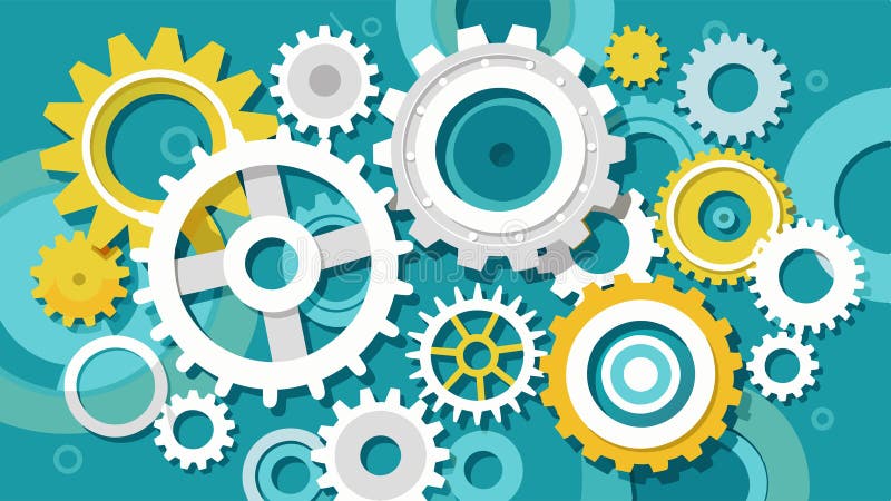 White Cogs and Gear Wheel Background. Engineering, Industrial, Teamwork ... White Cogs and Gear Wheel Background. Engineering, Industrial, Teamwork ...