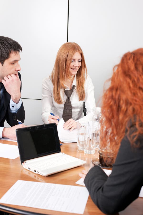 White-collar Workers on Meetenig Stock Photo - Image of staff ...