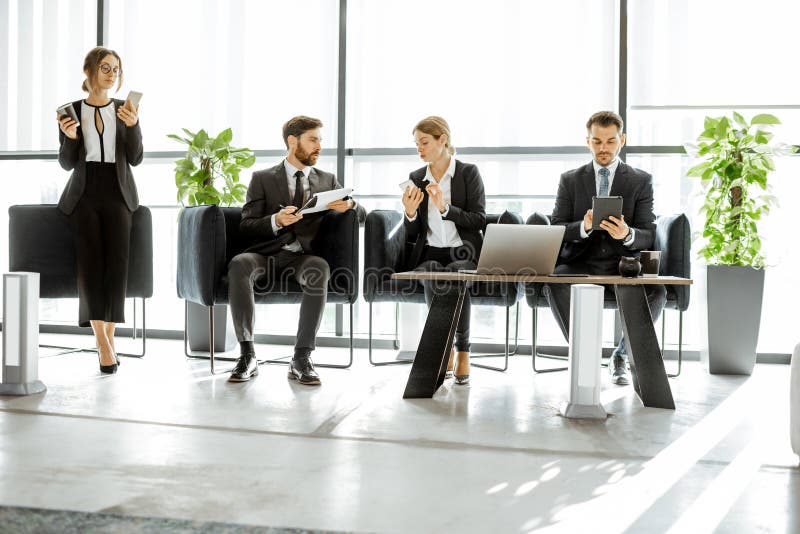 Networking in office stock image. Image of employee - 144838823
