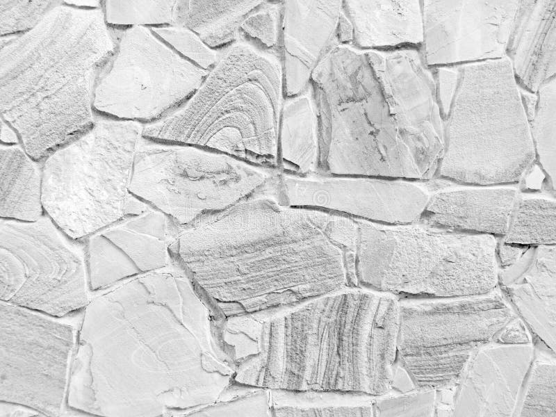 Stone Wall Cladding Made Of White Stacked Rocks Stock Image - Image of ...