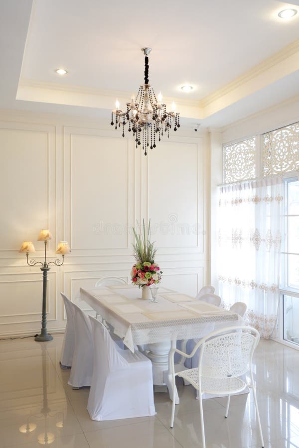 White Colonial Interior Style. Stock Photo - Image of clay, rough ...