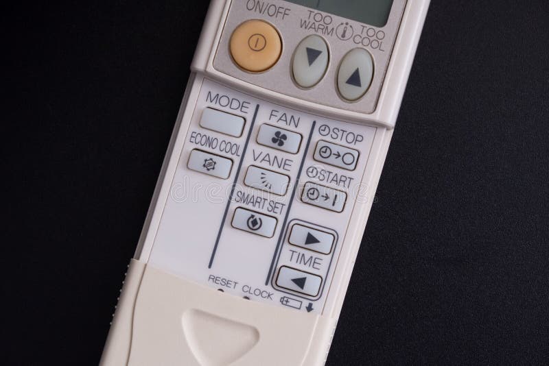 White Color Aircon Controller from Mitsubishi. Stock Photo - Image of ...