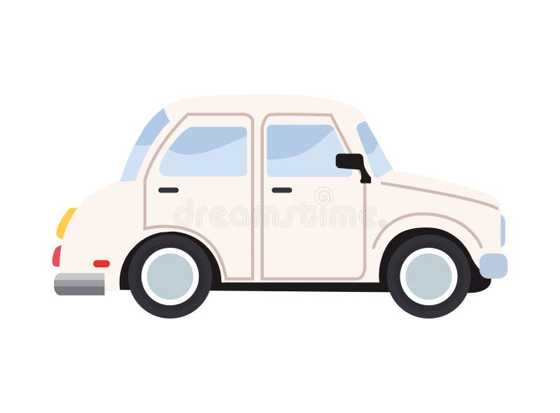 White color car stock illustration. Illustration of isolated - 226675357