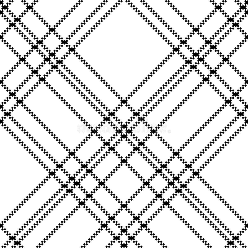 White Color Check Pixel Seamless Pattern Stock Vector - Illustration of ...