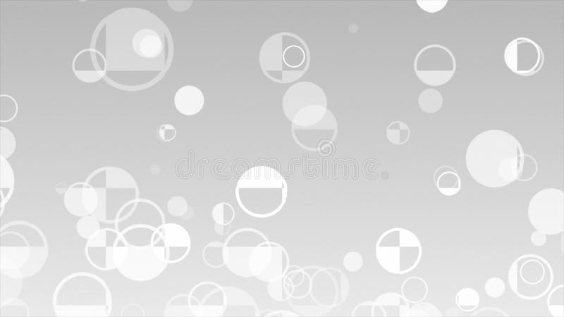 White Color Circular Shapes Element Moving Upward with Check Pattern ...