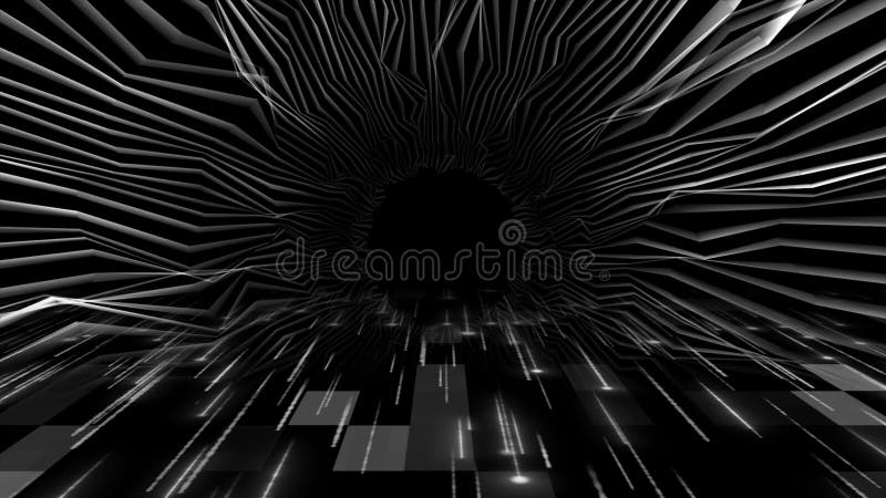 White Color Complex Pattern Abstract 3d Tunnel with 3d Empty Space ...