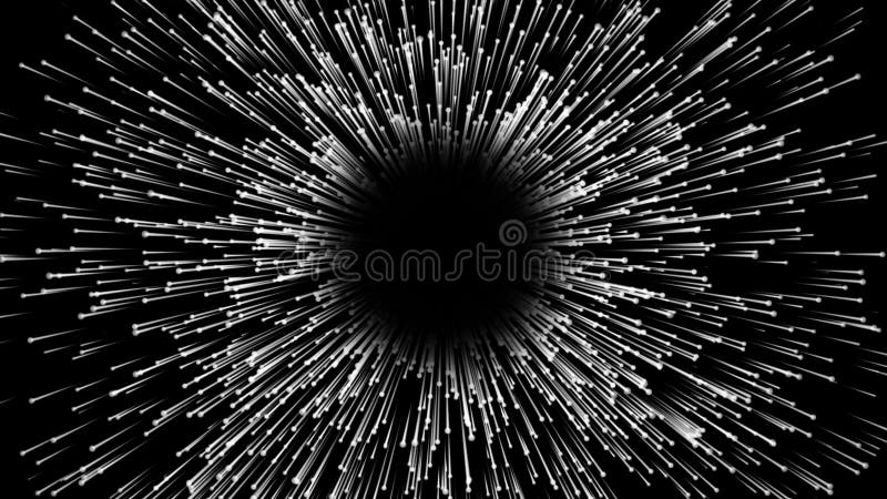White Color 3d Glowing Shooting Particles in 3d Blank Space Futuristic ...