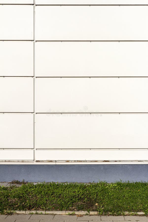 White Color Industrial Warehouse Wall Stock Photo - Image of estate ...