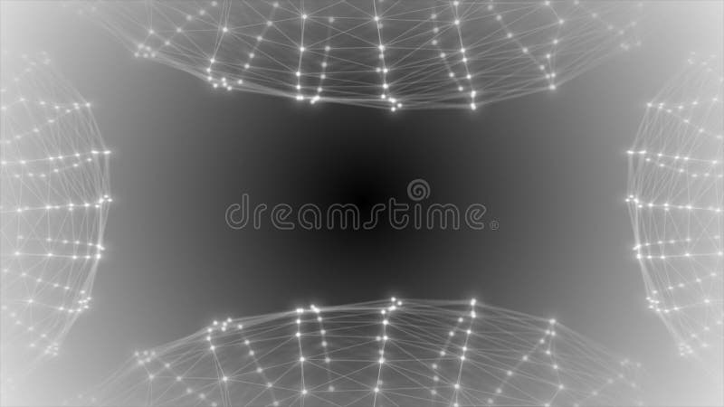 White Color Mesh Pattern Glowing Low Poly with Blank Space Geometric ...