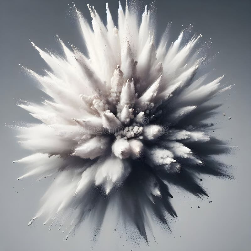 White Color Painting and Powder Explosion Stock Photo - Illustration of ...