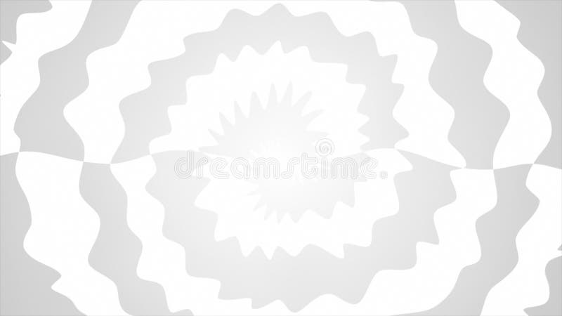 White Color Rotating Wavy Pattern Complex Pattern Abstract Design Loop Able Geometrical ...