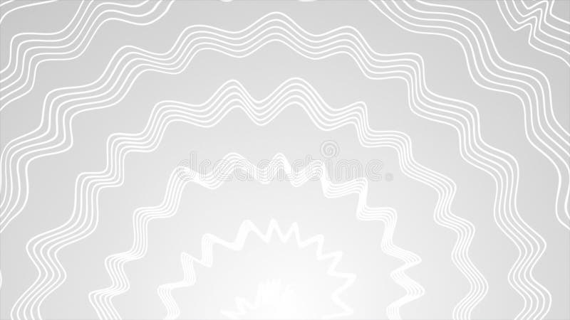 White Color Rotating Wavy Pattern Complex Pattern Abstract Design Loop ...