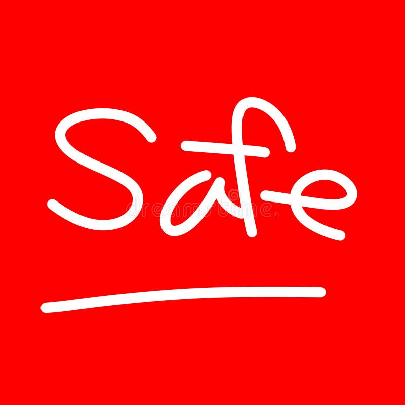 Word SAFE in the Clouds, Blue Sky Colors Stock Illustration ...