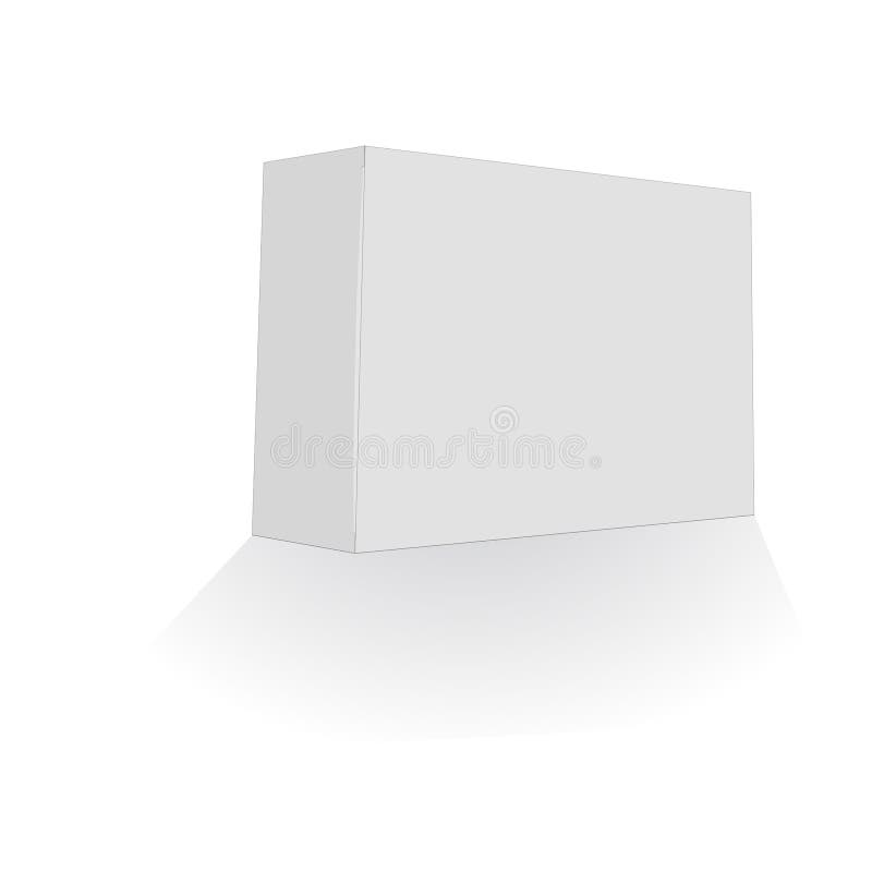 White Color Straight Tuck End Box Product Box, Resizeable Box Vector 3D ...