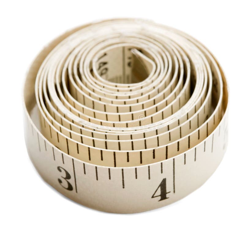White Color Tape Measure stock photo. Image of instrument - 8797454
