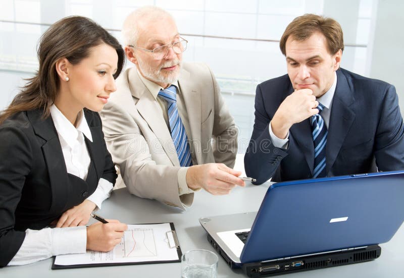 Busy white collar workers stock photo. Image of intelligence - 12379768