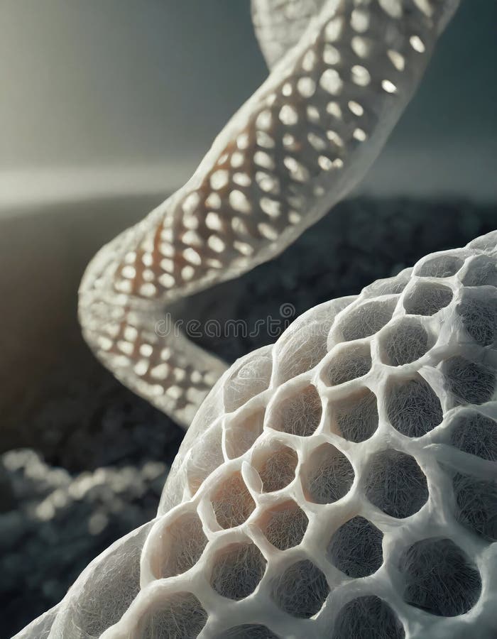 White Colored DNA Helix with Abstract Background Stock Illustration ...