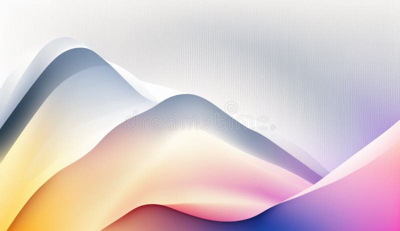 White and Colored Gradient Abstract Background. Mountain with Snow ...