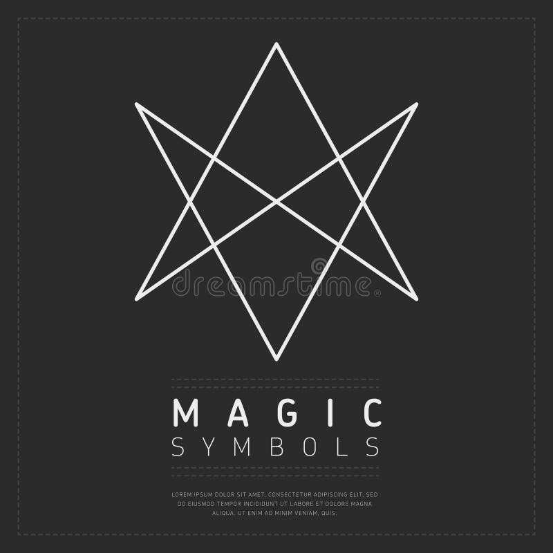 Shaped Simple Element of Magic Symbol Stock Illustration - Illustration ...