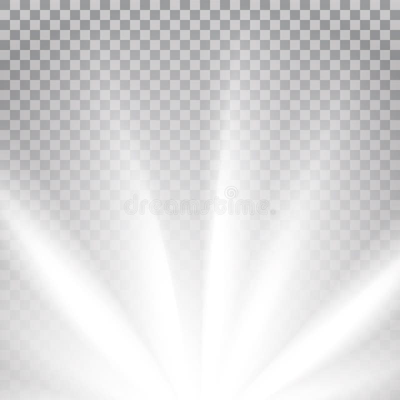 Rays with Rainbow Colors Spectrum Flare on White Stock Vector ...