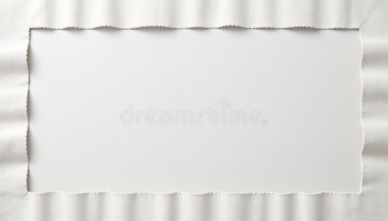 A White-colored Silk Fabric Draped Around a Rectangular Frame Stock ...