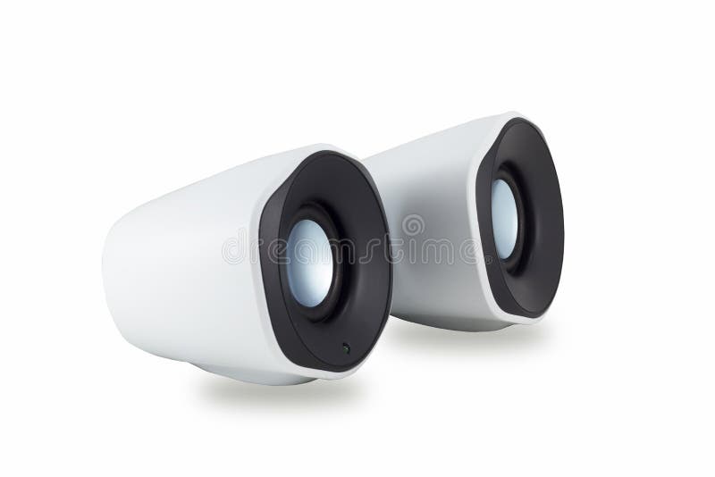 White colored speakers stock photo. Image of noise, isolated - 40867964