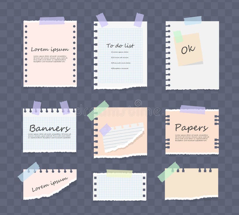 Notepads Stickers Stock Illustrations – 150 Notepads Stickers Stock ...