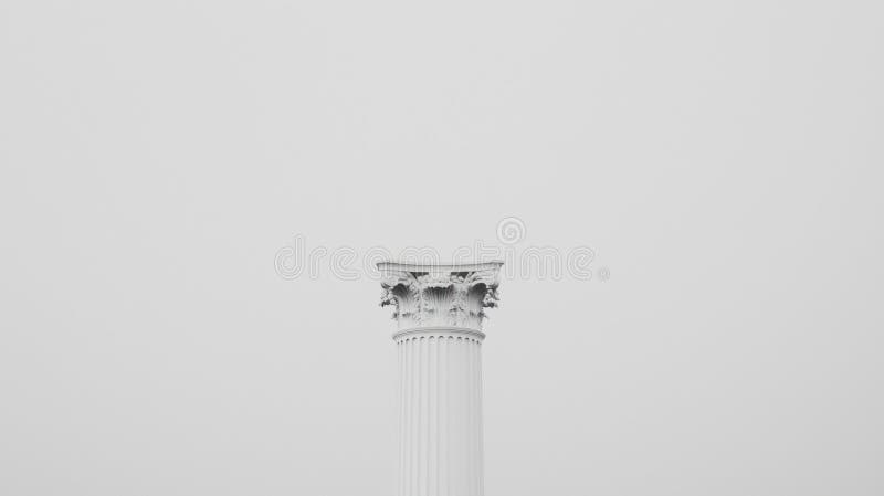 A White Column with a Decorative Top. Stock Photo - Image of classical ...