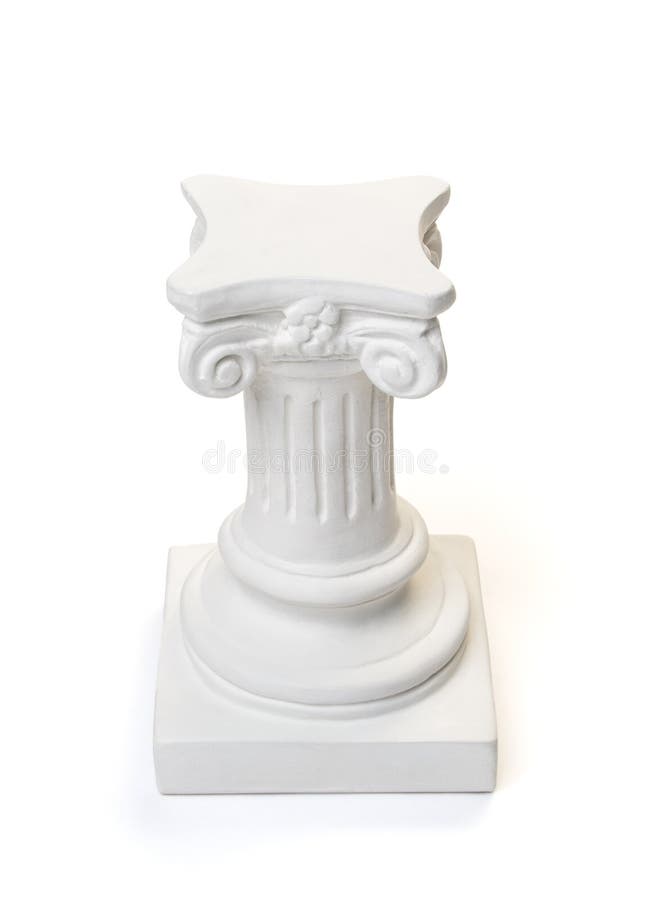 White Column Pedestal Viewed from Above Stock Image - Image of feature ...