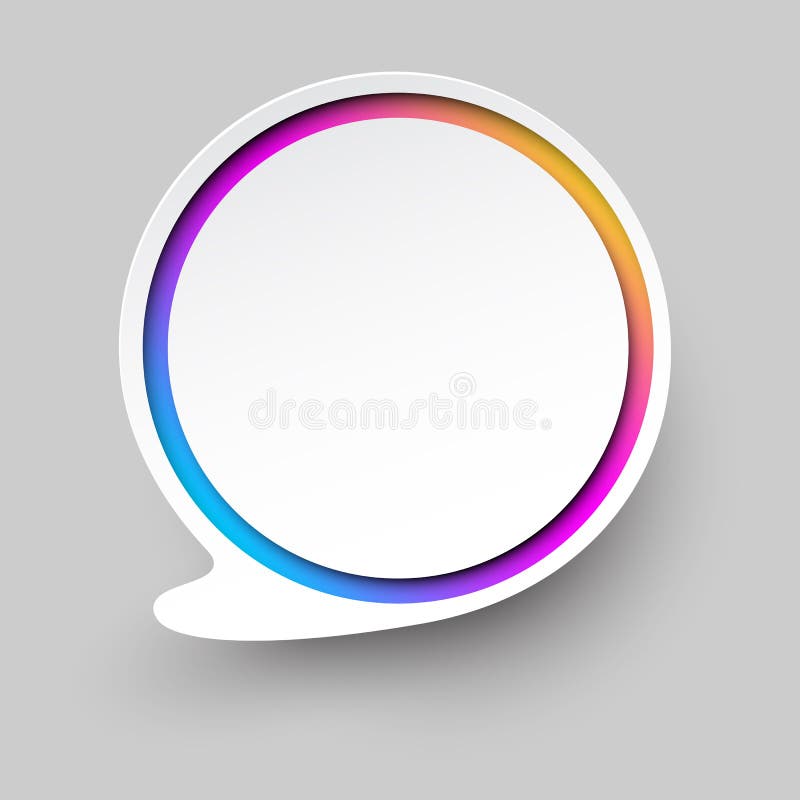 White Comment Background with Spectrum Frame. Stock Vector ...