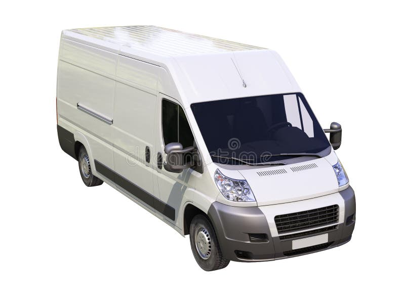 White van front stock image. Image of hood, haulage, isolated - 6268041