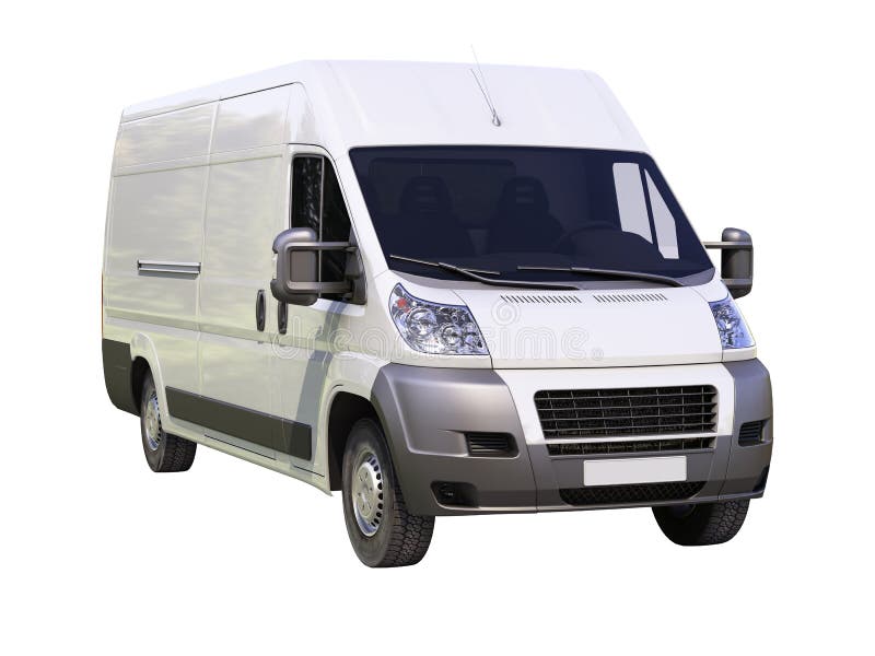 White Cargo Van stock image. Image of front, white, forelight - 23359653