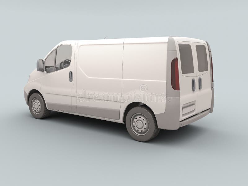 White commercial van stock illustration. Illustration of load - 28122641