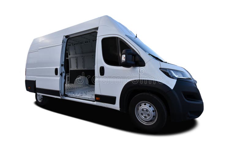 Cargo van car side view stock photo. Image of commercial - 32156310