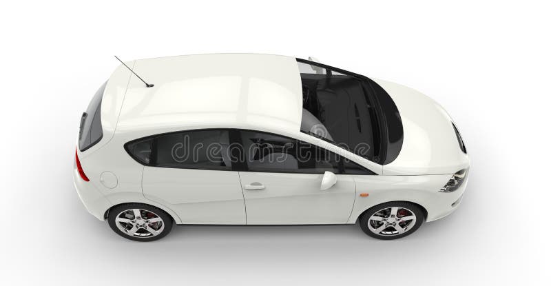 White Compact Car stock photo. Image of business, side - 59004070