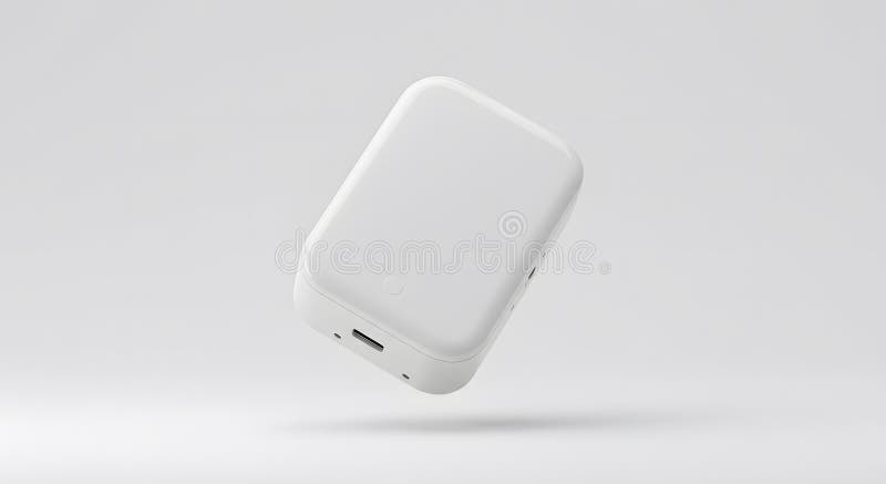 White Compact Portable Charger Device: Sleek Design and Wireless ...