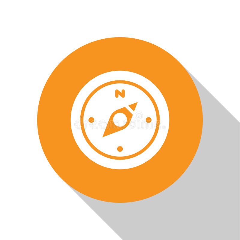 White Compass Icon Isolated on White Background. Windrose Navigation ...