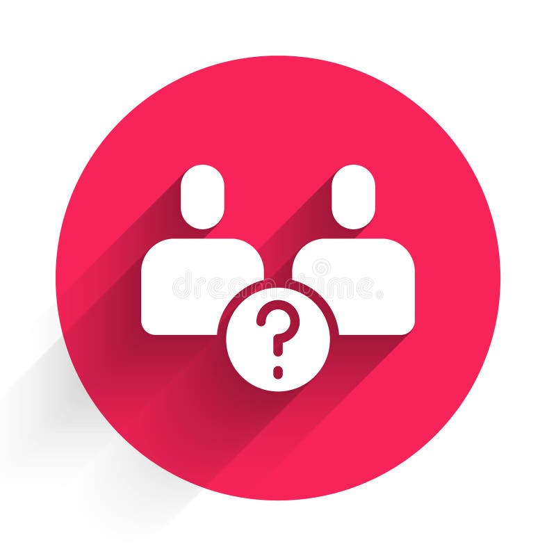 White Complicated Relationship Icon Isolated with Long Shadow. Bad ...