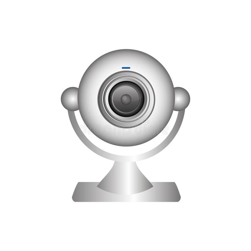 White computer camera icon stock illustration. Illustration of optical ...