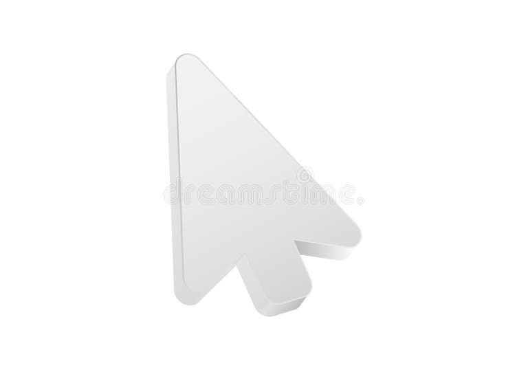 White Computer Cursor Icon Pointing Upward for Digital Use Stock Vector ...