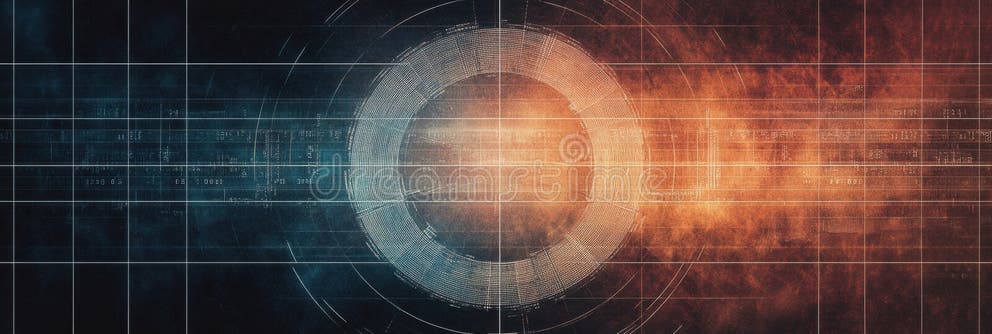 White Computer Icon Centered on an Abstract Digital Background Featuring Numbers and Codes ...