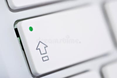 White Computer Keyboard Caps Stock Photo - Image of electronic, close ...