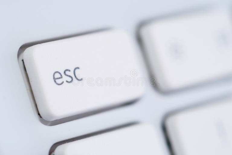 White Computer Keyboard Esc Stock Photo - Image of data, horizontal ...