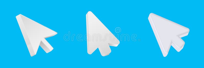 White Computer Mouse Arrows in Various Angles Stock Illustration ...