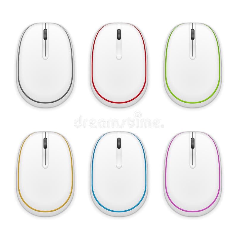 White Computer Mouse stock vector. Illustration of connection - 34849284