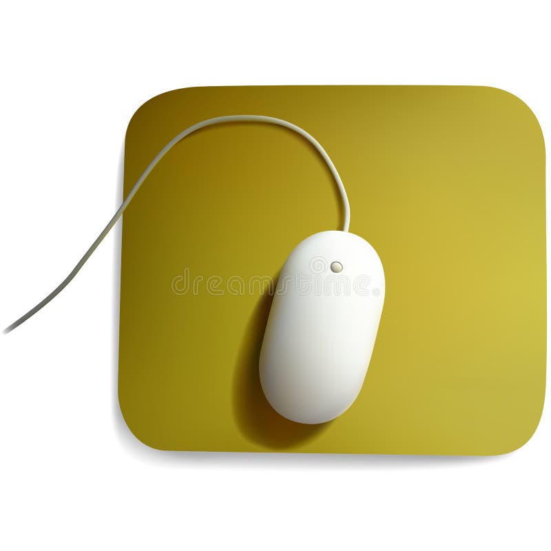 White Computer Mouse stock vector. Illustration of clipart - 34714980