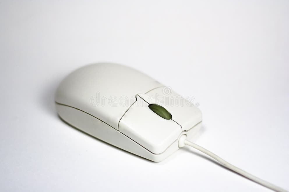 White Computer Wheel Mouse Angle Stock Image - Image of select, device ...