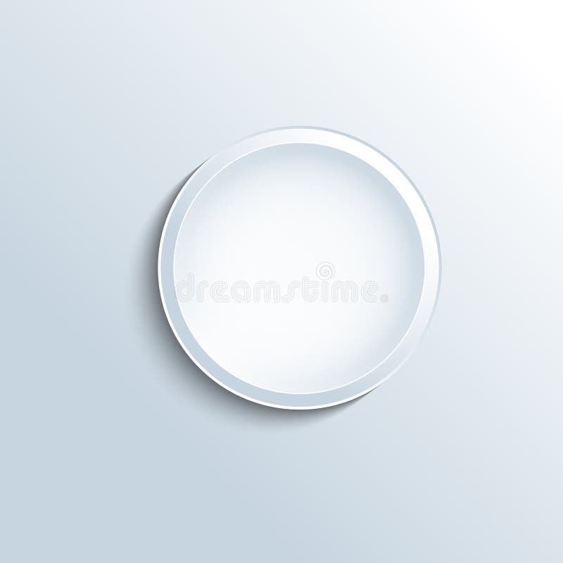 White Concave Button Vector. UI and Interface for Application Stock ...